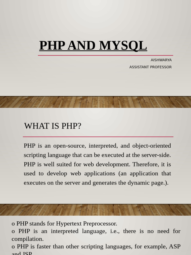 PHP and MySQL Final Year Bca | PDF | Php | Control Flow
