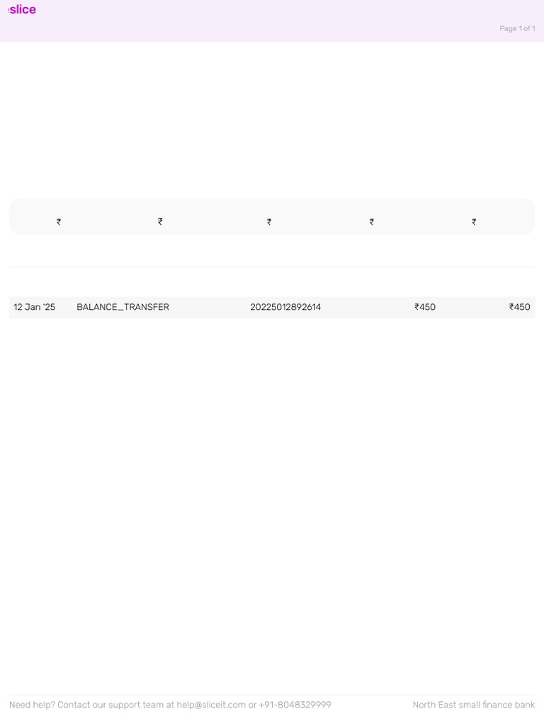 Slice Statement 01jan25 12jan25 | PDF