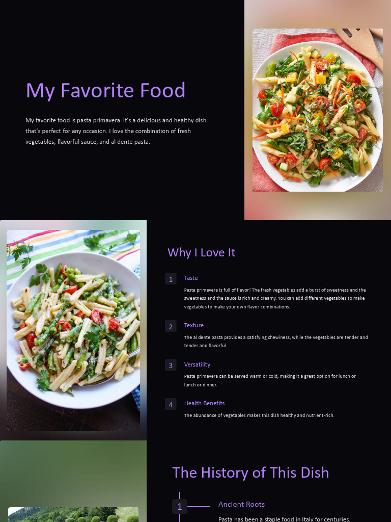 My Favorite Food | PDF | Pasta | Foods