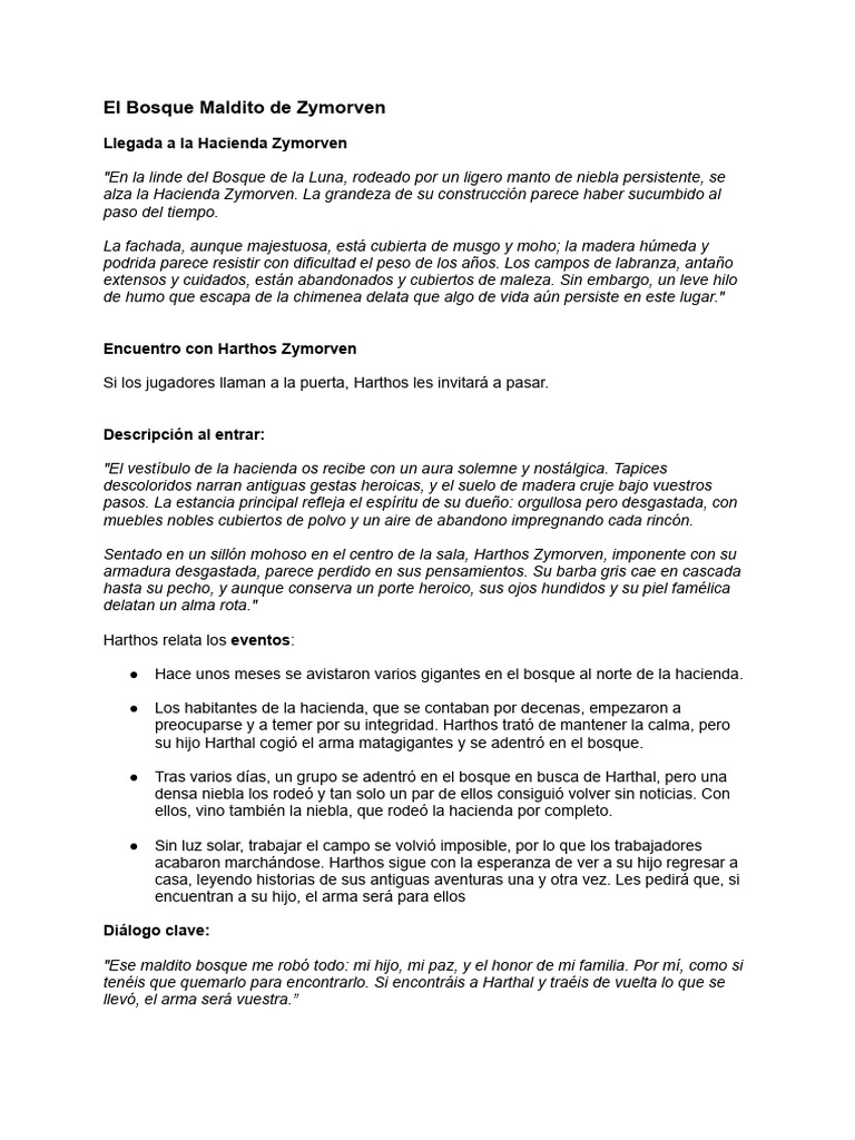 Hacienda Zymorven | PDF