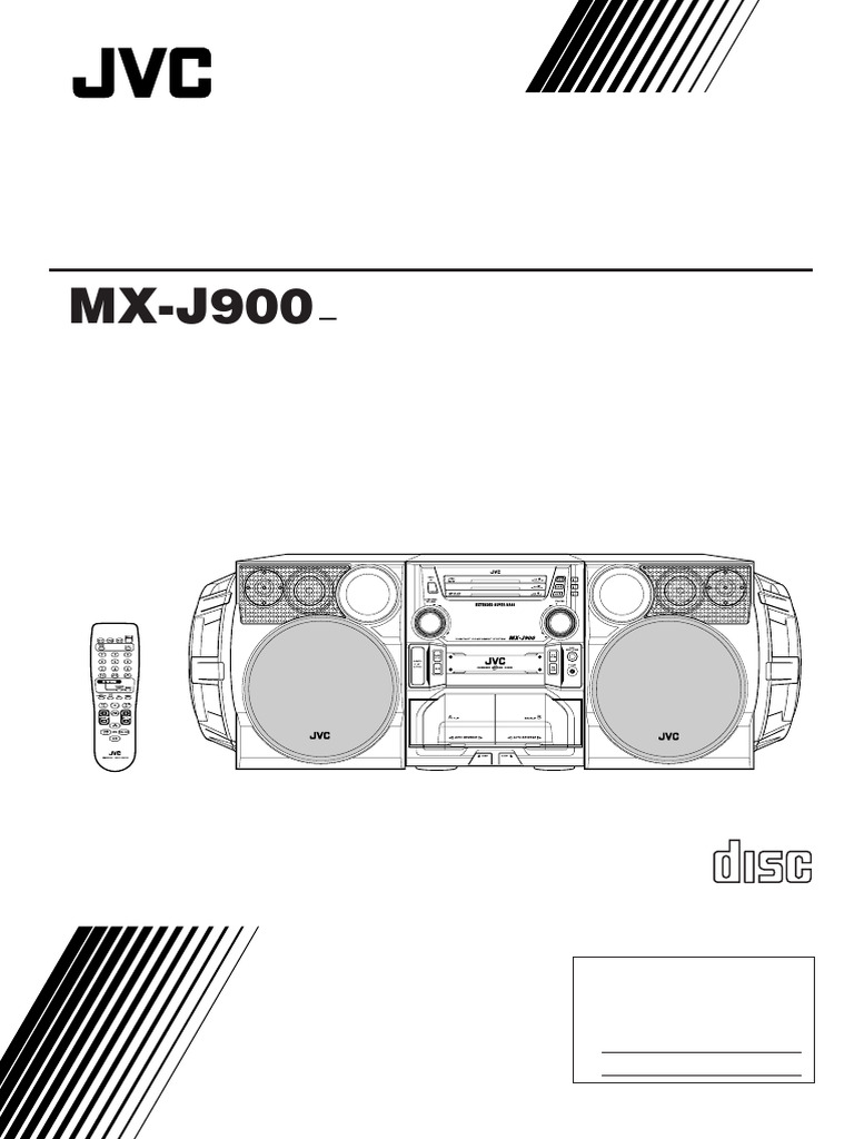 Jvc Mx-j900 CA Sp-mxj900 Sm | PDF | Radio | Electromagnetic Interference