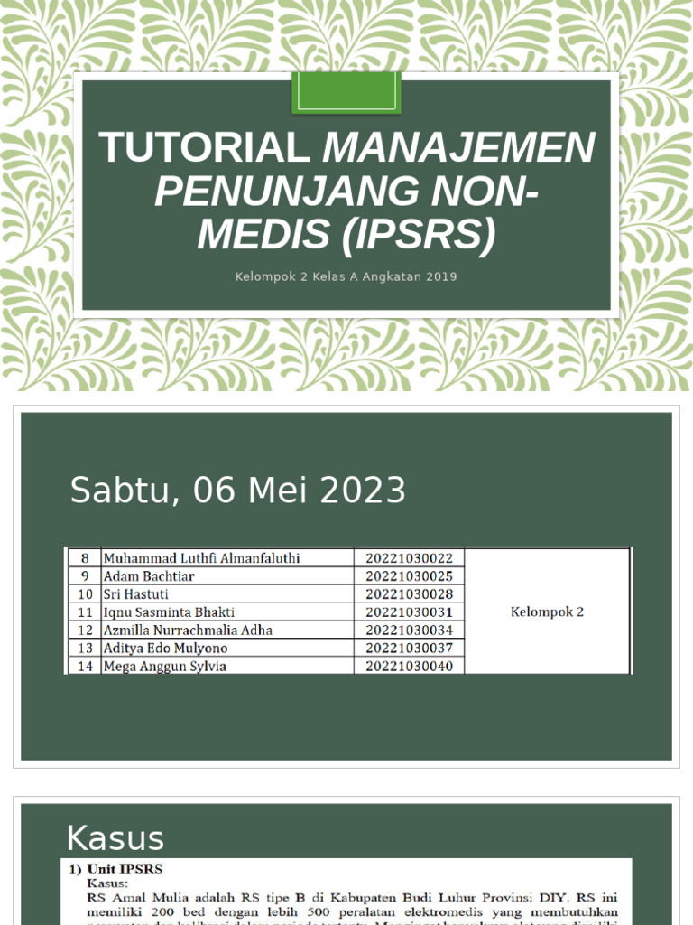 IPSRS Rumah sakit | PDF