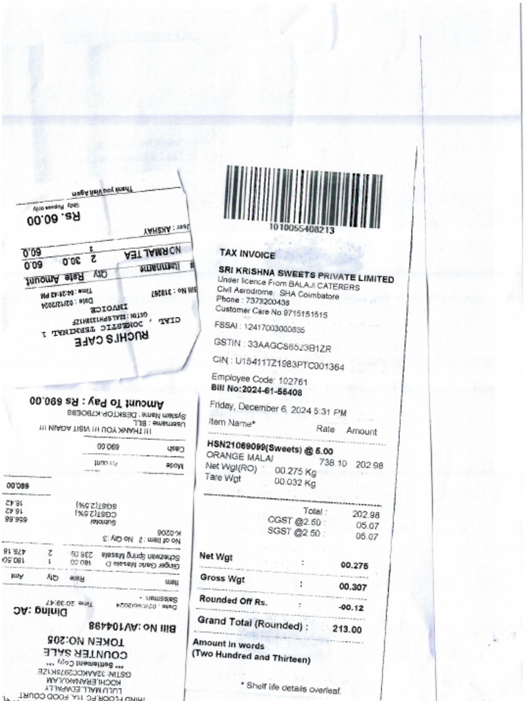 FOOD bILL | PDF