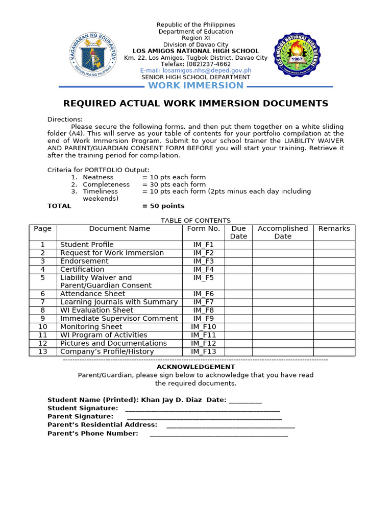 REQUIRED-ACTUAL-WORK-IMMERSION-DOCUMENTS | PDF | Computer Network