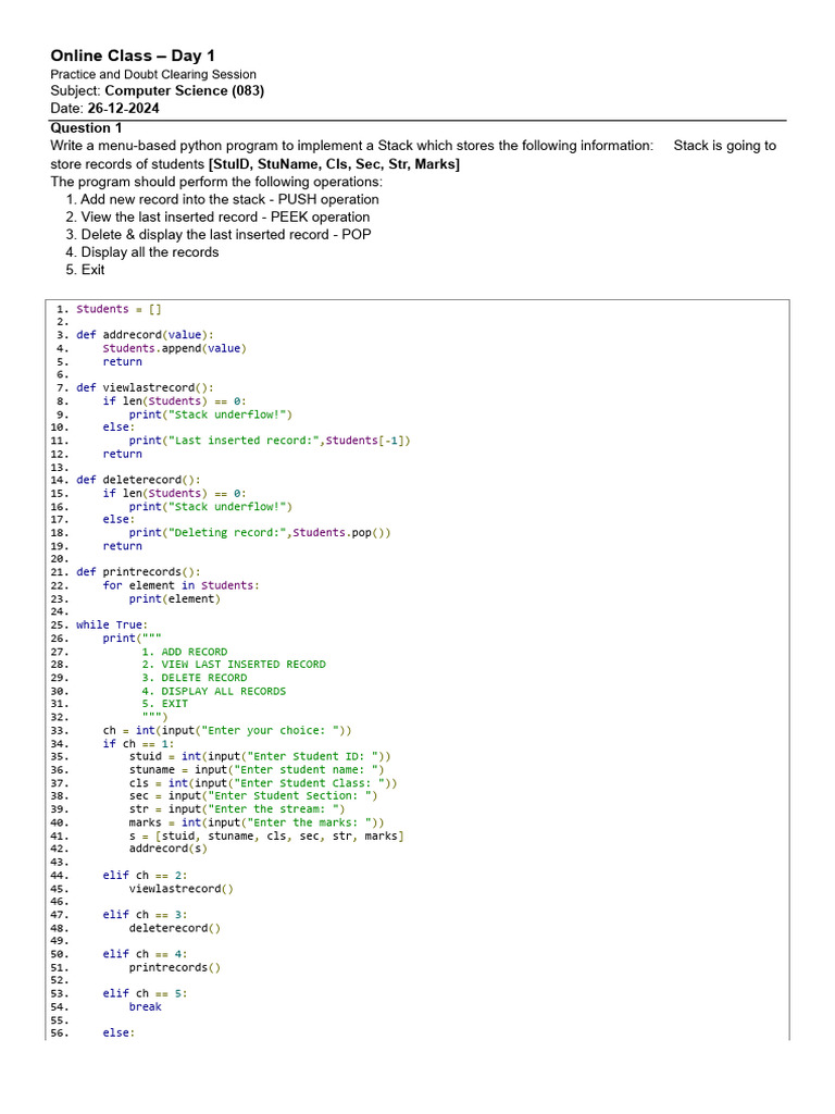 Day1 - 26122024 | PDF | Computer Science | Software Engineering
