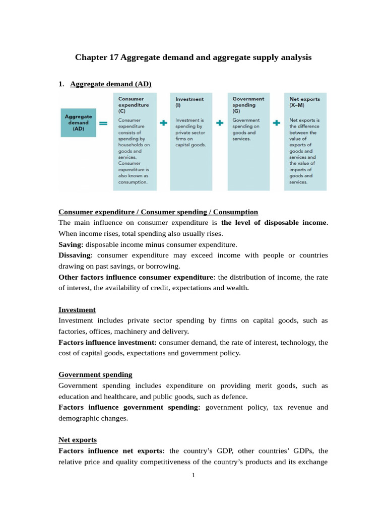 Chapter 17 Aggregate Demand and Aggregate Supply Analysis | PDF ...