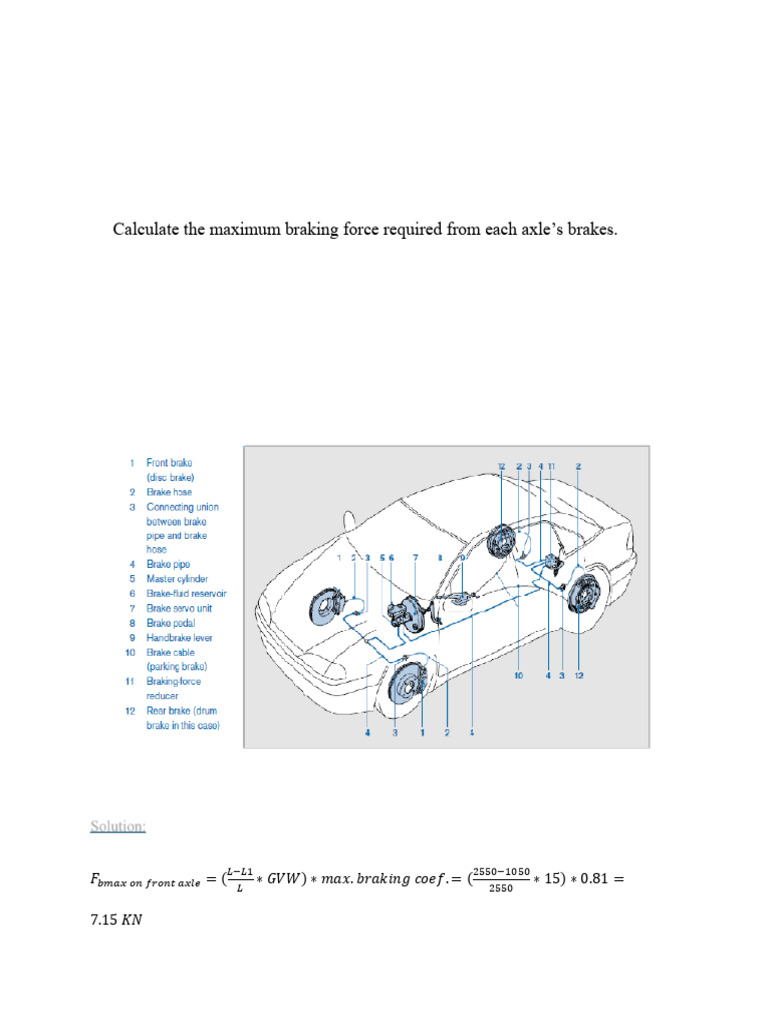 Car Brake System Design Calculations | PDF | Brake | Transportation ...