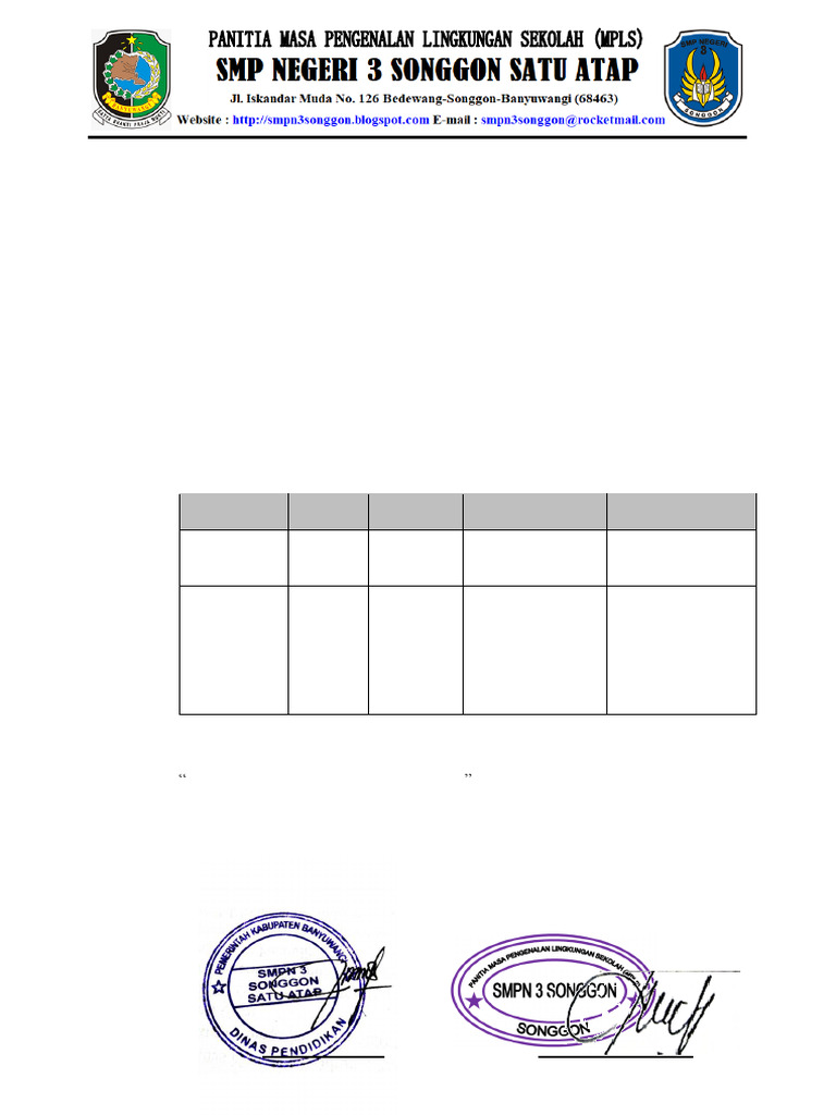 001undangan calon siswa STM | PDF