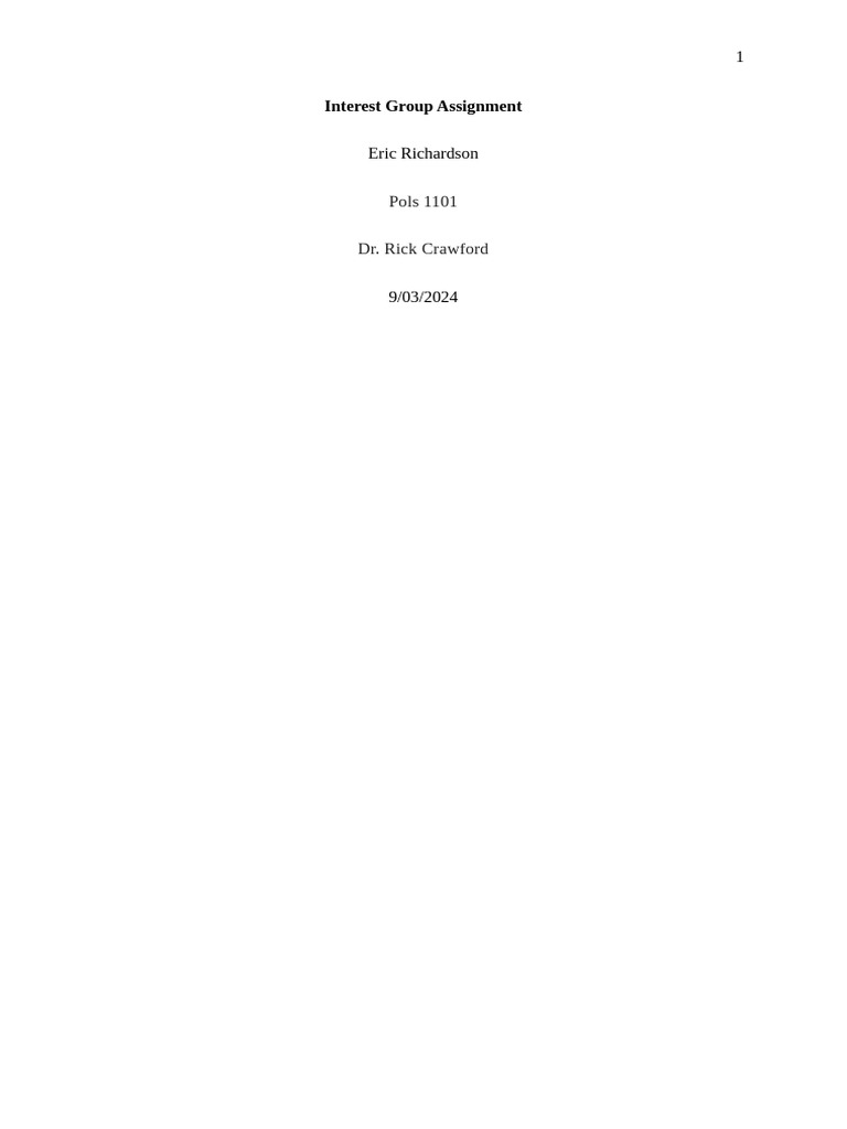 Interest Group Assignment | PDF | National Rifle Association | Gun ...