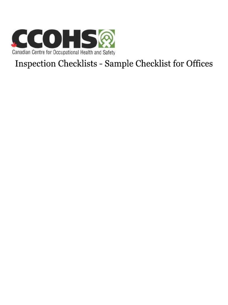 Sample Checklist For Offices | PDF