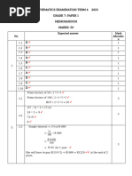 Examination Term 4 Grade 7 2025 Paper 1 Exemplar | PDF | Numbers ...