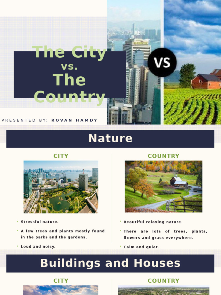 The City Vs The Country | PDF | Domesticated Animals | Animals And Humans