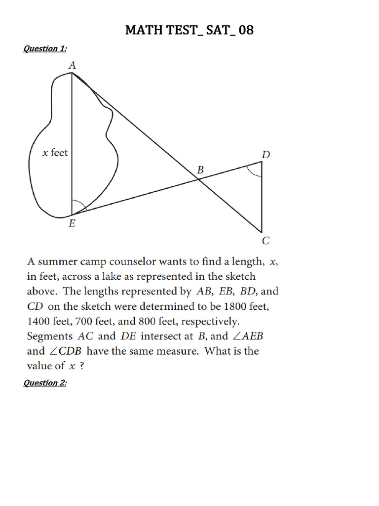 Math Test Sat 08 Pdf