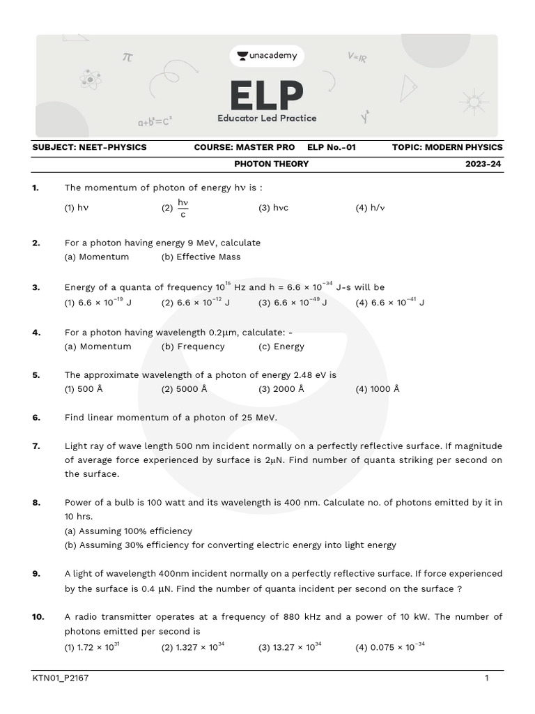 Modern Physics (2) | PDF | Photoelectric Effect | Electron