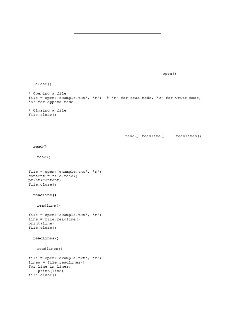 File Handling | PDF | Computer File | Text File