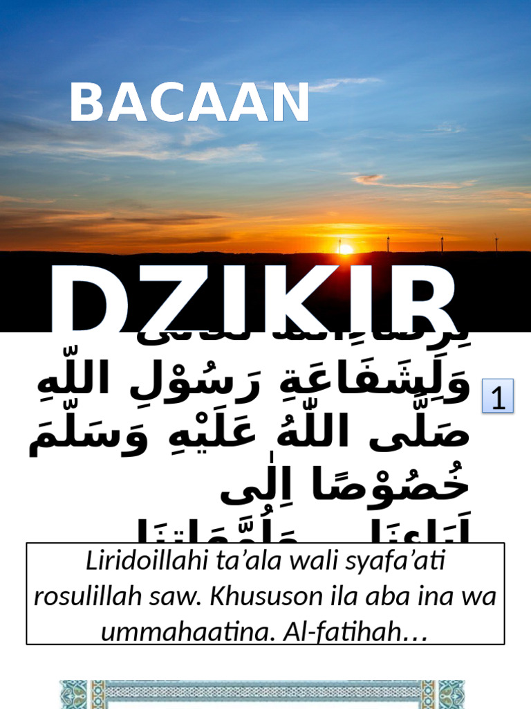 Bacaan Dzikir | PDF