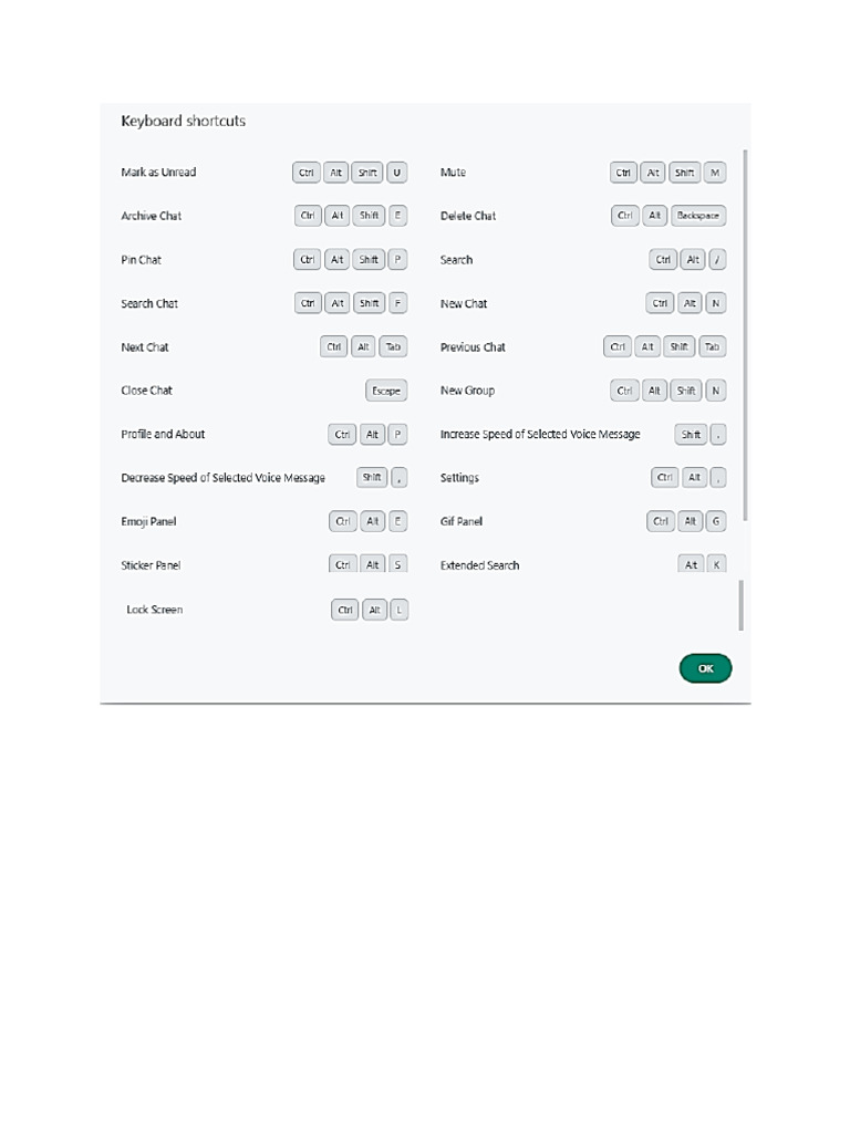 WA Keyboard Shortcut | PDF