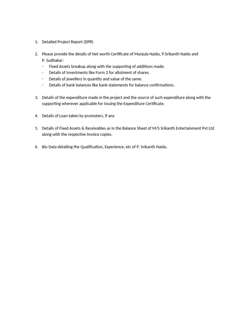 Additoinal Details Required | PDF