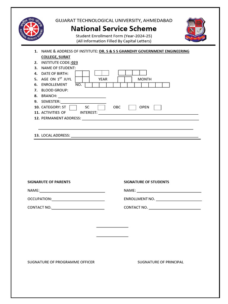 nss_form-2024-25 | PDF