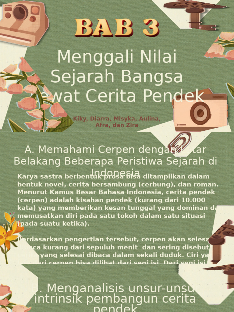 Menggali Nilai Sejarah Bangsa Lewat Cerita Pendek | PDF