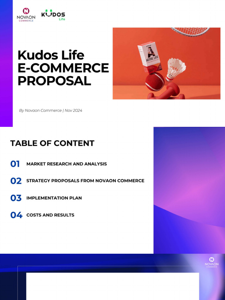 E-Commerce Proposal - Kudos Life Nov.2024 | PDF
