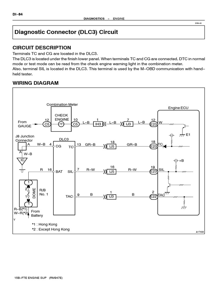 Diagnostic Connector (DLC3) Circuit | PDF | Electrical Engineering ...