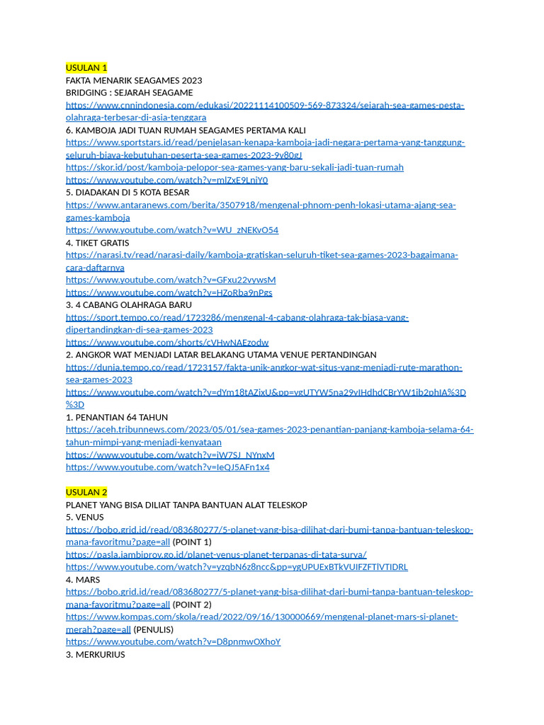 Usulan Tema 11 Mei | PDF