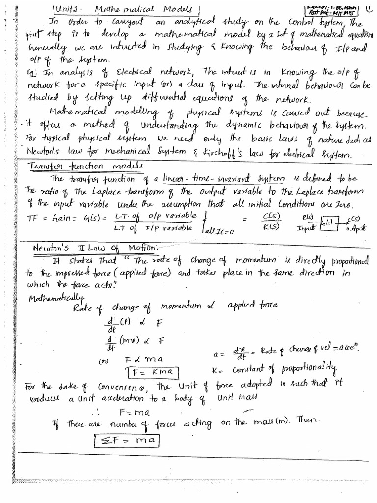Module 2 Mathematical Modelling - Block Diagram SFG | PDF