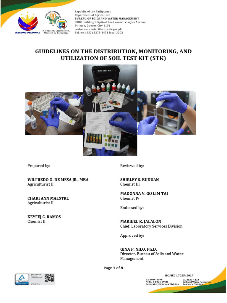 Soil Test Kit Distribution Guidelines | PDF | Soil | Agriculture