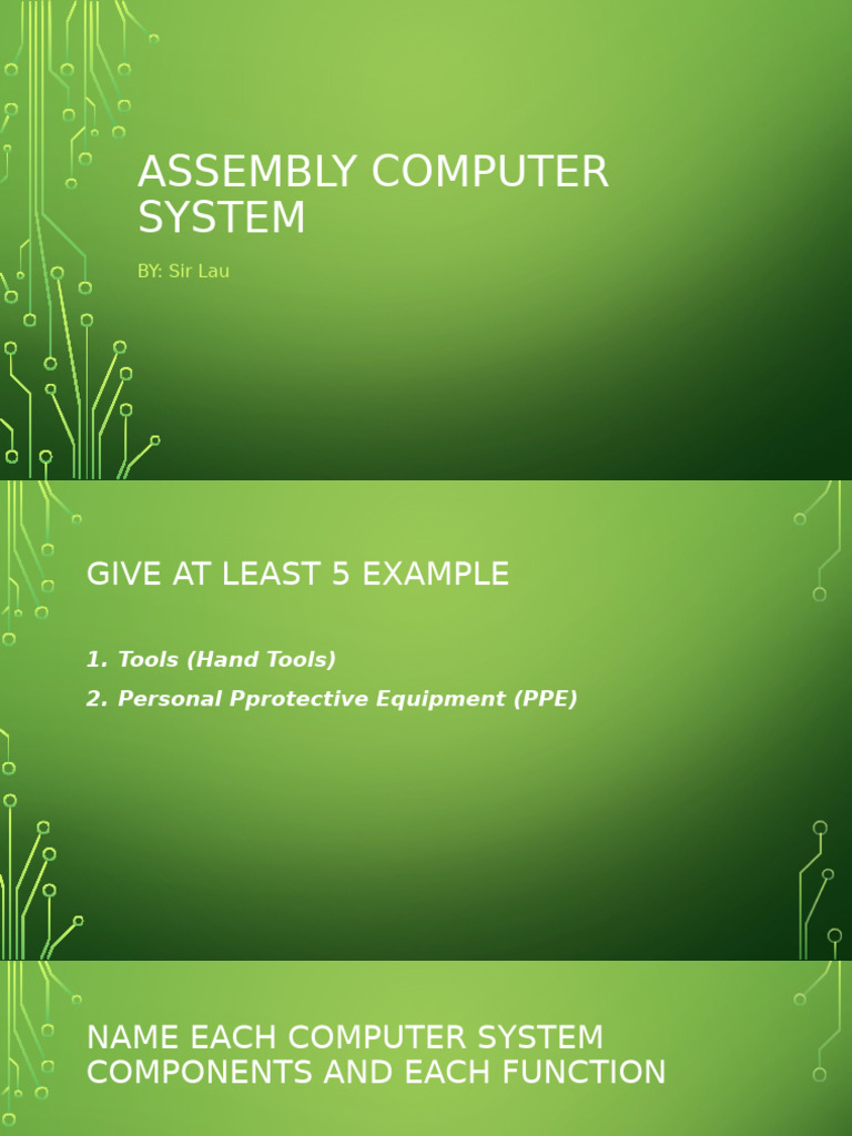 LESSON 20 Disassembly | PDF