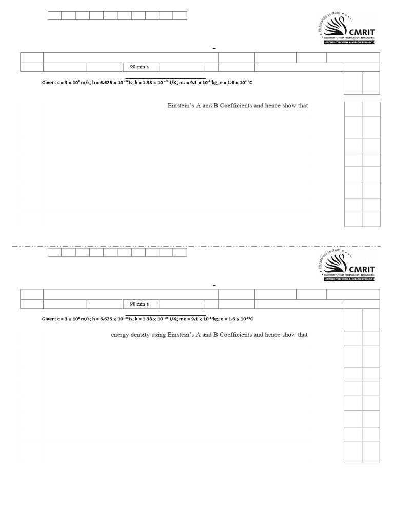 IAT-III Question Paper With Solution of 21PHY12 Engineering Physics ...