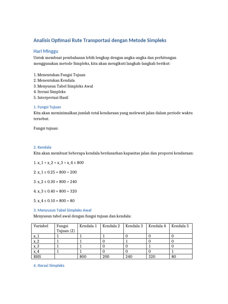 Optimasi Rute Transportasi Lengkap | PDF