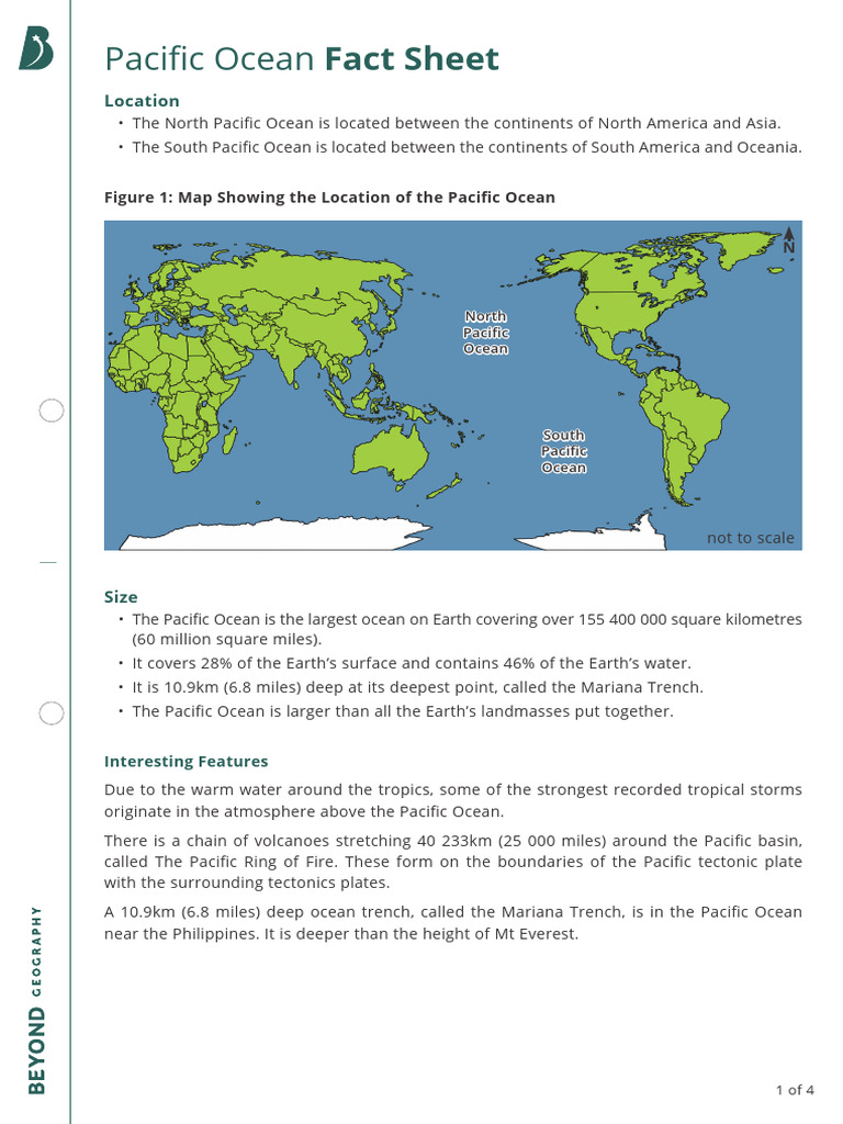 Pacific Ocean Fact File | PDF | Pacific Ocean | Oceans