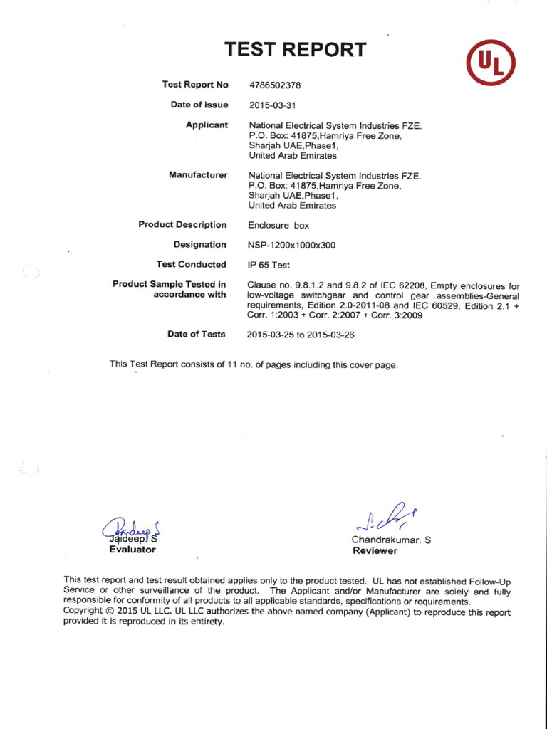 Ul Certificate-2 | PDF
