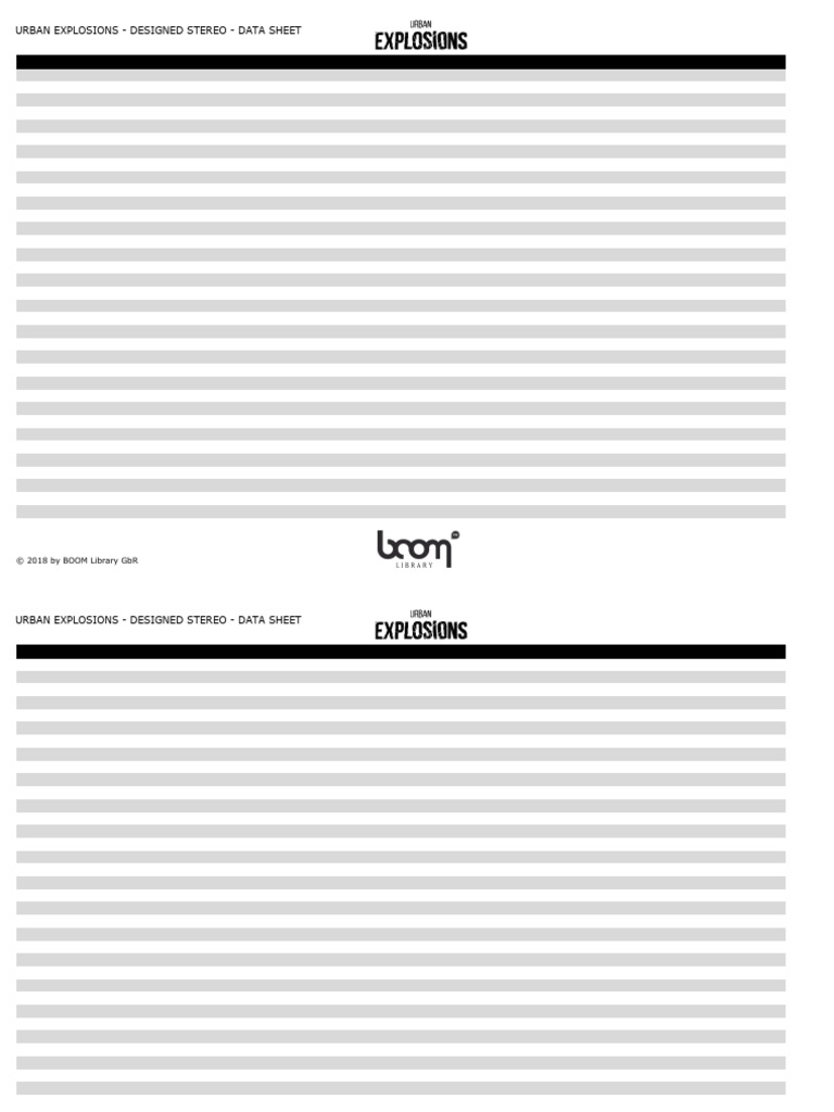 00 Urban Explosions Metadata DS Stereo | PDF | Acoustics | Sound
