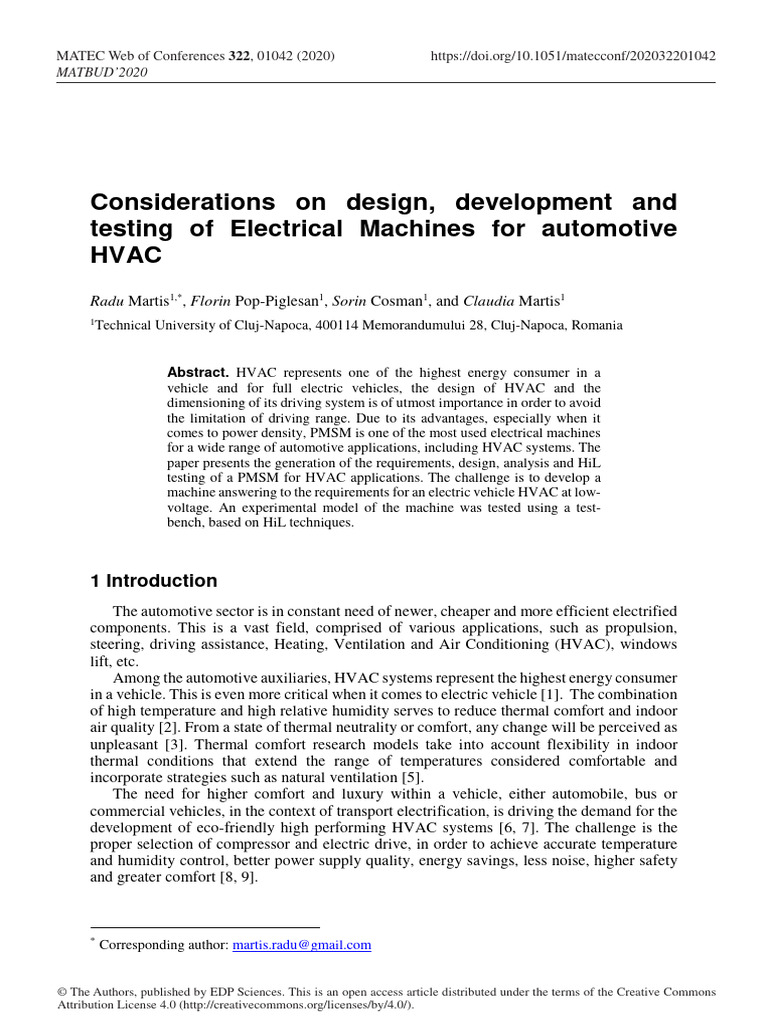 Considerations On Design, Development and Testing of Electrical ...