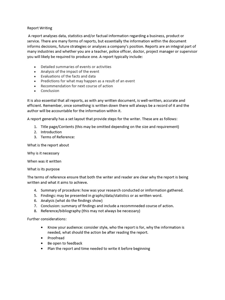 Report Writing Guide | PDF