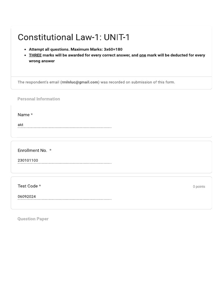 Unit-I Unsolved Quiz | PDF