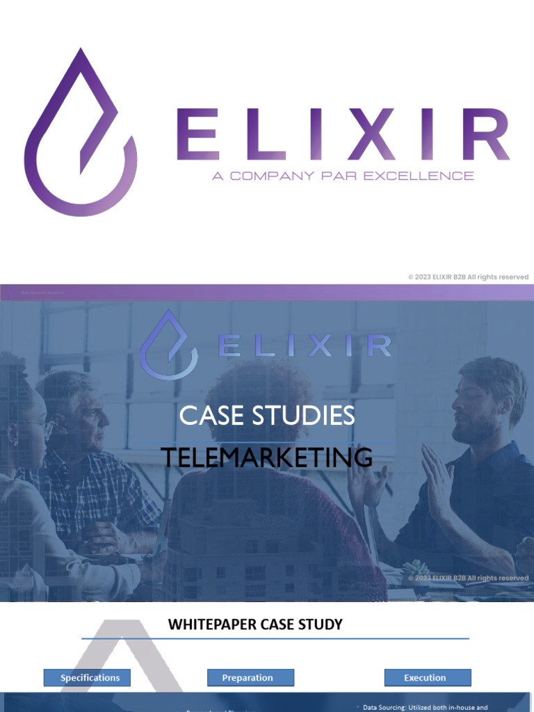 Case Studies Elixir 1 Pdf Quality Assurance Target Audience