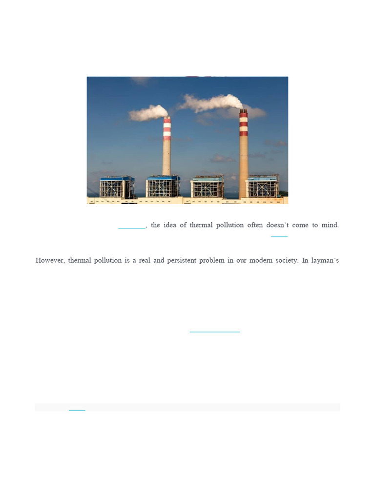 Thermal Pollution | PDF | Water | Hydroelectricity