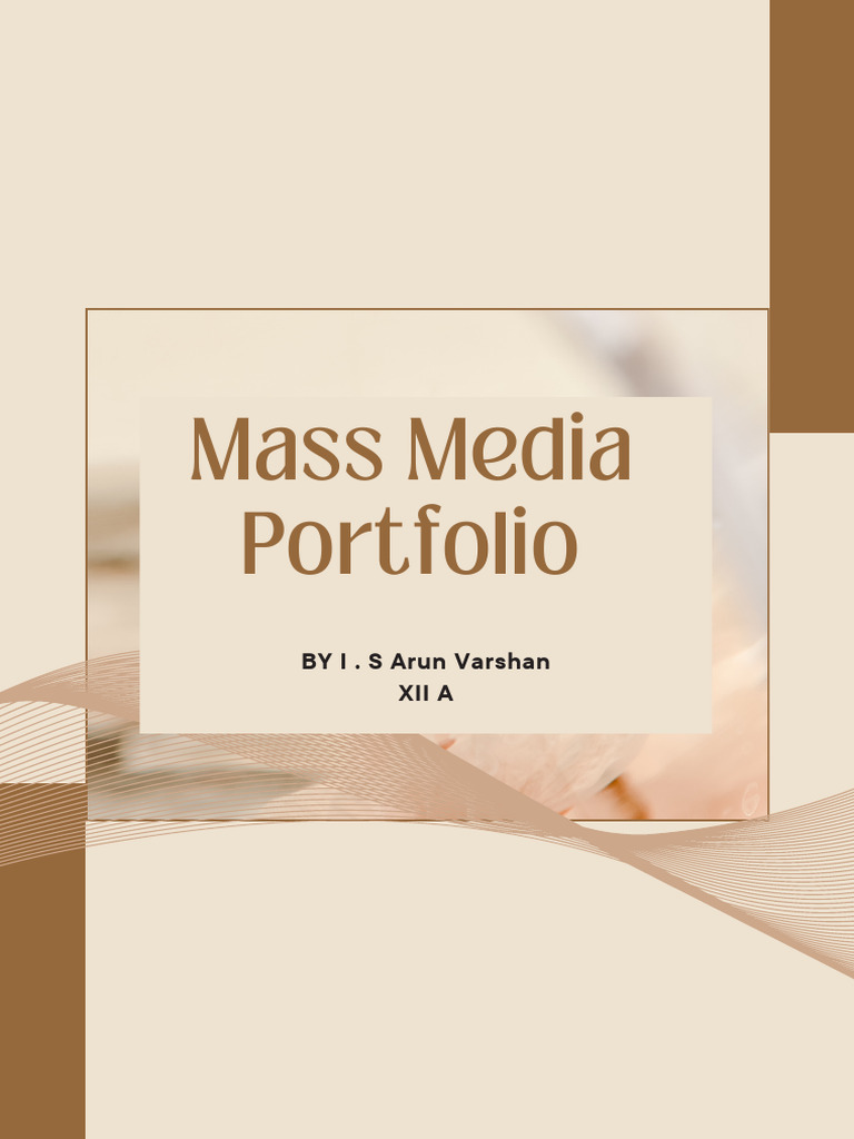 Mass Media Portfolio | PDF | Advertising | Disciplines