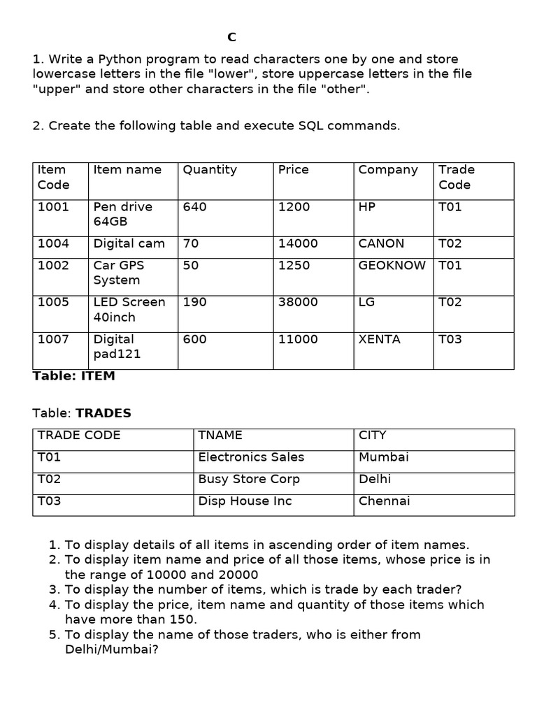 CS - Practical (2023-24) | PDF | Databases | Data Management
