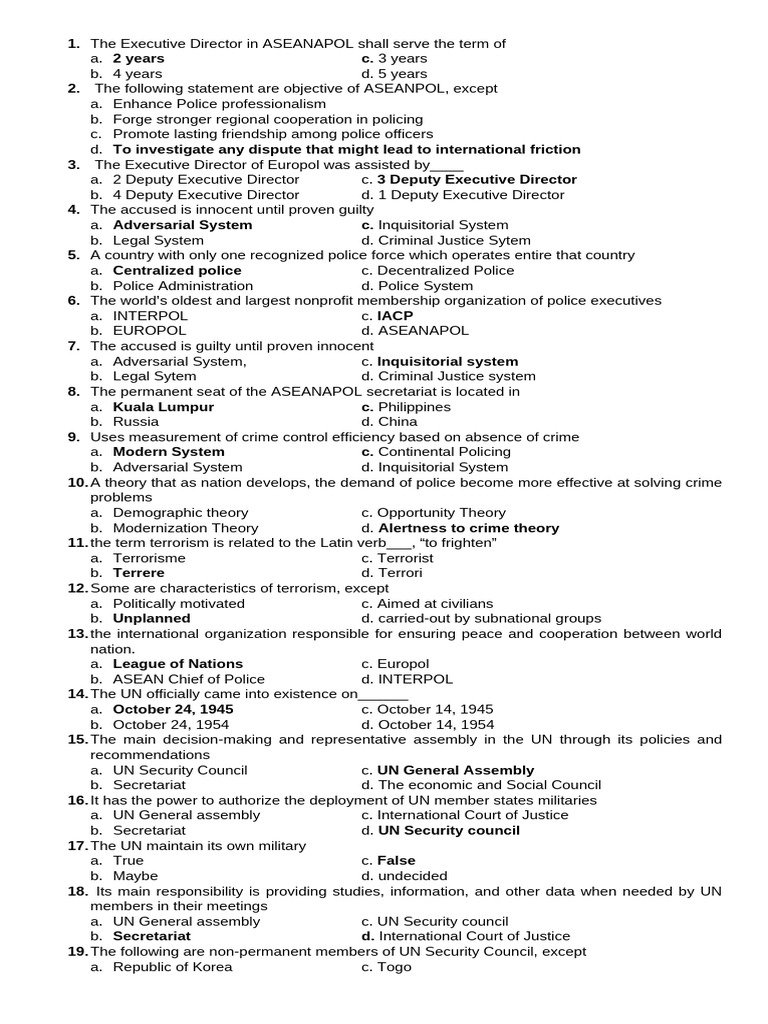 Answer Key Midterm Comparative | PDF | Globalization | Human Trafficking