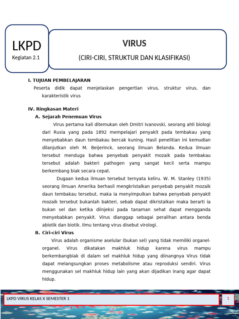 Lkpd Virus 1 | PDF