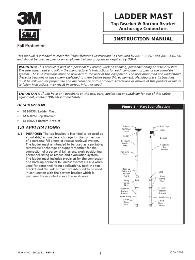 Ladder Mast & Bracket Safety Guide | PDF
