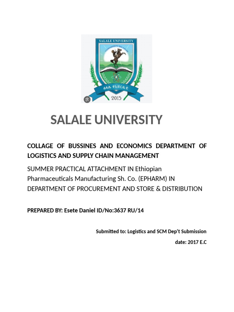 Esu Document | PDF | Procurement | Supply Chain Management