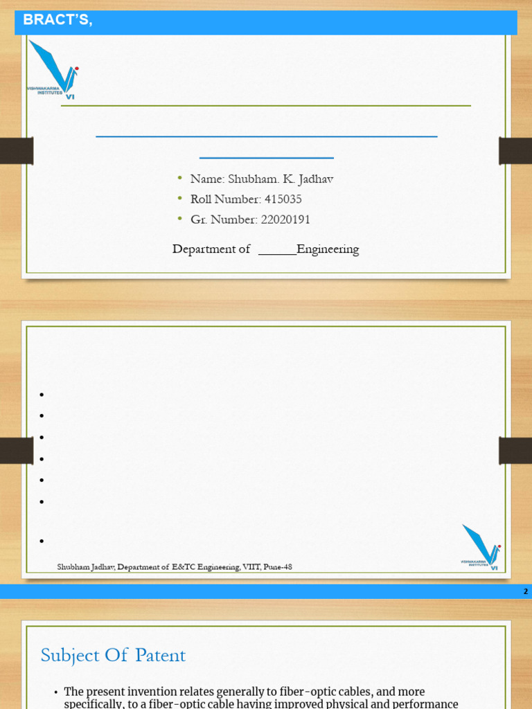 ipr patent presentation | PDF | Optical Fiber | Electromagnetic Radiation