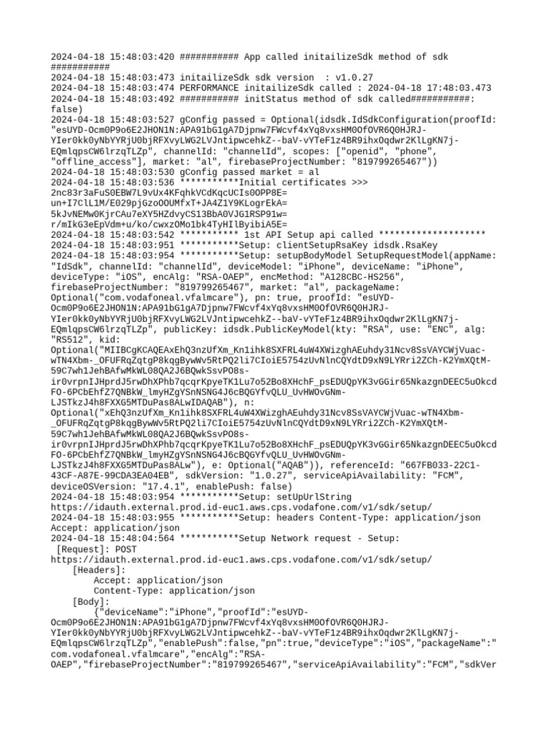 IdSdkLogs | PDF | Computer Security | Secure Communication