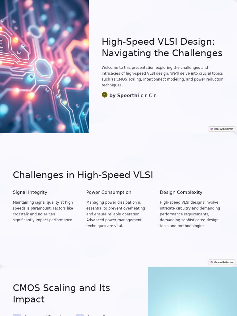 High Speed VLSI Design Navigating The Challenges | PDF | Electronic Circuits | Cmos
