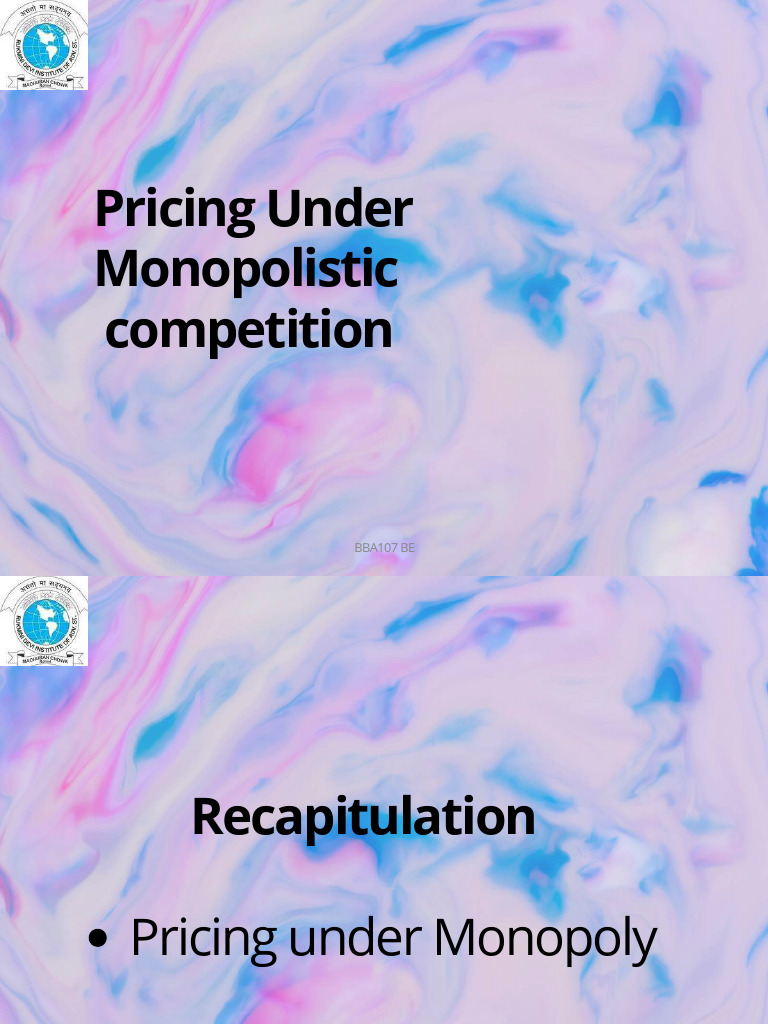 4.3pricing Under Monopolistic .PPTX - Compressed | PDF